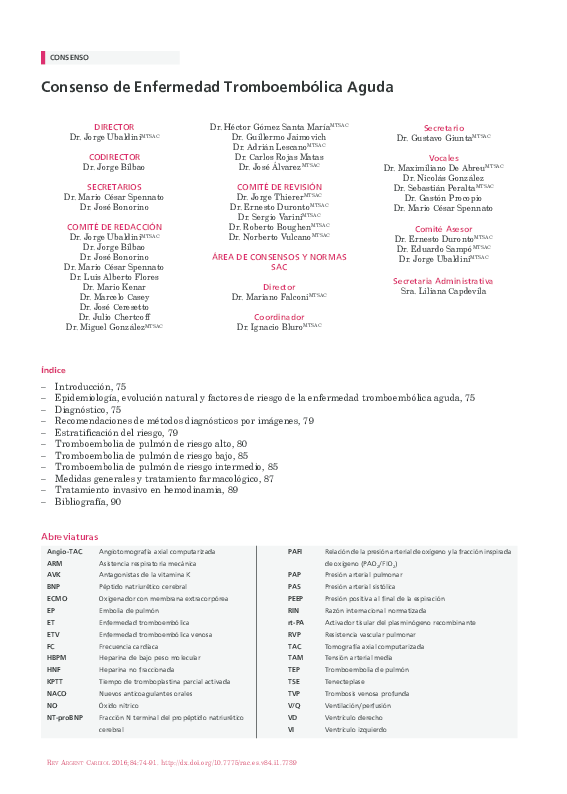 (PDF) Consenso de enfermedad tromboembolica aguda