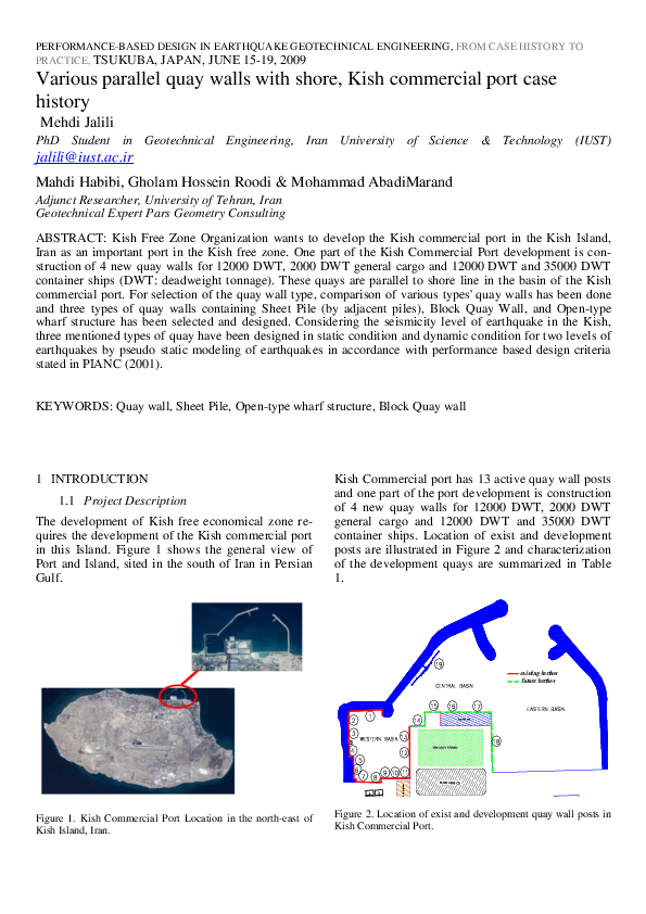 (PDF) PERFORMANCE-BASED DESIGN IN EARTHQUAKE GEOTECHNICAL ENGINEERING, FROM CASE HISTORY TO
