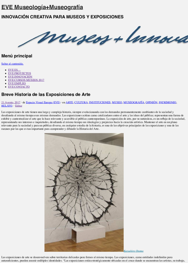 (PDF) BREVE HISTORIA DE LAS EXPOSICIONES DE ARTE