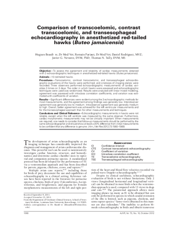 (PDF) Comparison of transcoelomic, contrast transcoelomic, and ...