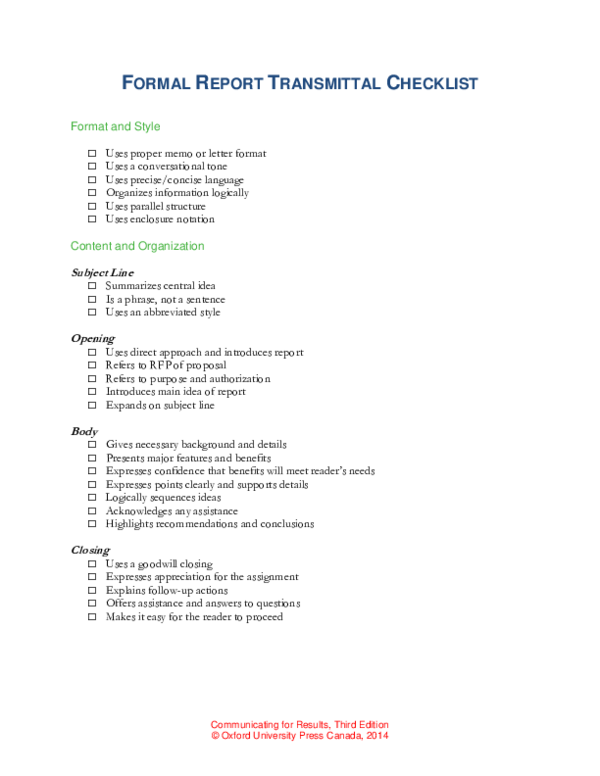 (PDF) Checklist for Formal Report Transmittal APA 6TH | Hóng Hớt V-biz ...