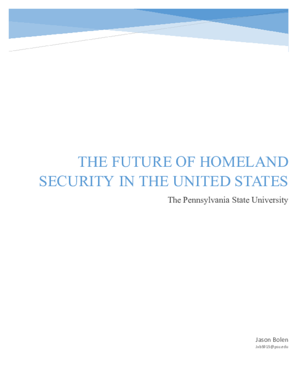 (DOC) The Future of Homeland Security.docx
