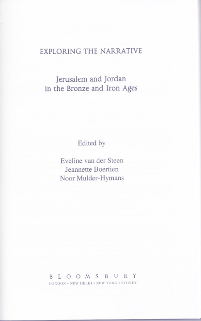 (PDF) Exploring the Narrative. Jerusalem and Jordan in the Bronze and ...