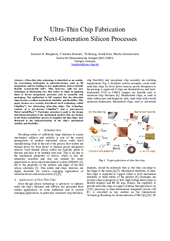 (PDF) Ultra-thin chip fabrication for next-generation silicon processes