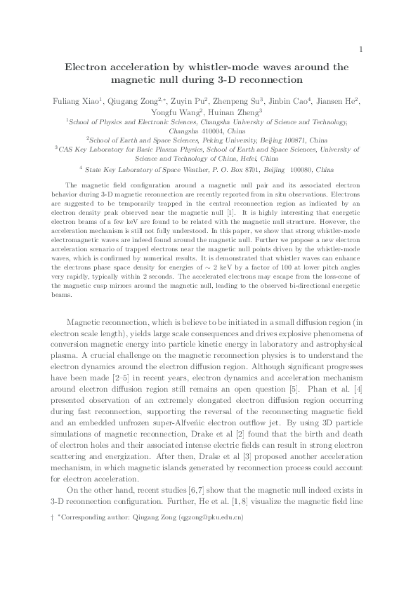 (PDF) Whistler Waves Drive Electron Acceleration at Magnetic Nulls