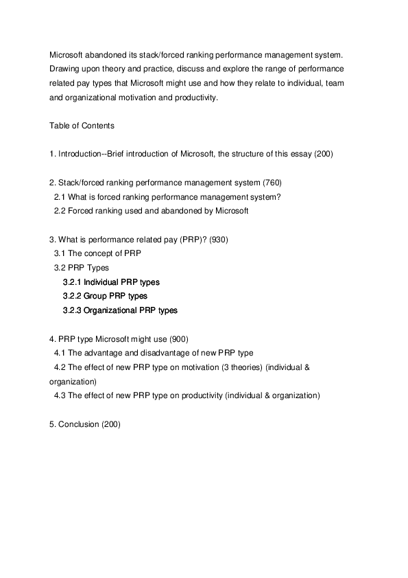 (DOC) Microsoft abandoned its stack/forced ranking performance ...