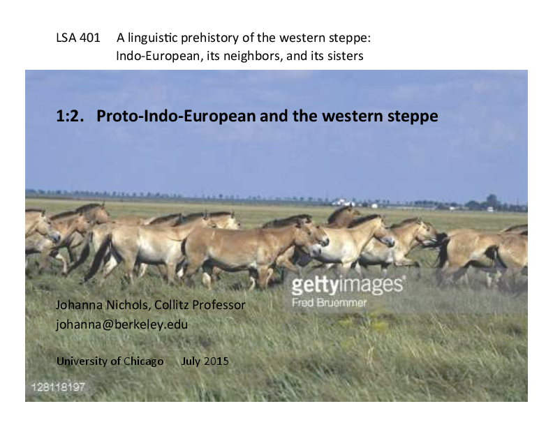 (PDF) 2. Proto-Indo-European and the western steppe