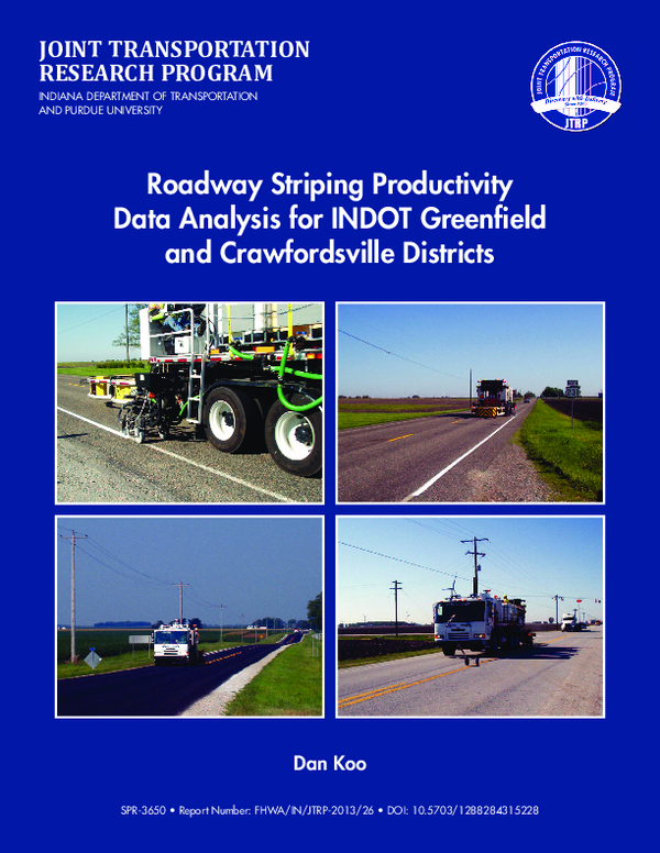 (PDF) Roadway Striping Productivity Data Analysis for INDOT Greenfield ...
