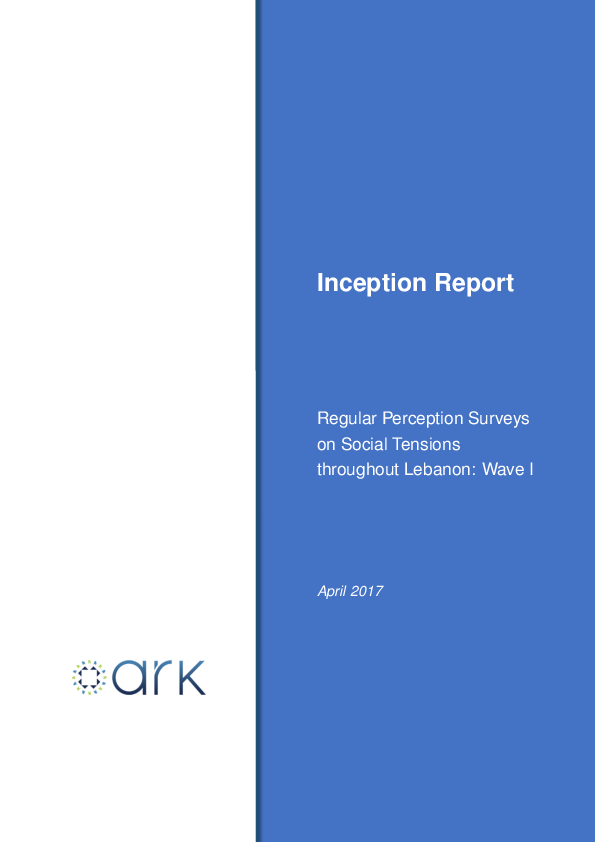 (PDF) "Inception Report: Regular Perception Surveys on Social Tensions ...