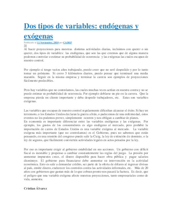 (DOC) Dos tipos de variables