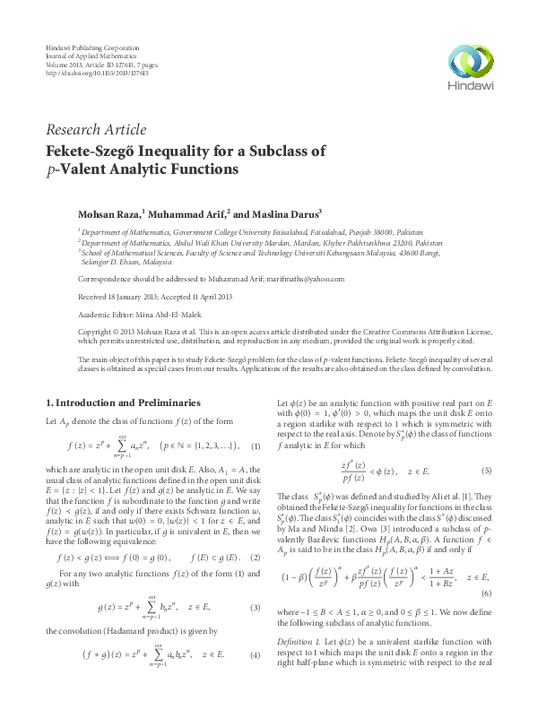 Pdf New Criteria For Meromorphic Multivalent Alpha Convex Functions Muhammad Arif