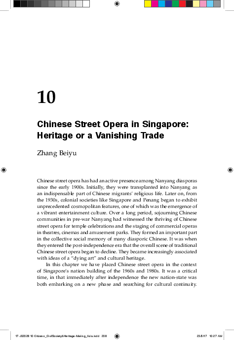 (PDF) Chinese Street Opera in Singapore: Heritage or a Vanishing Trade