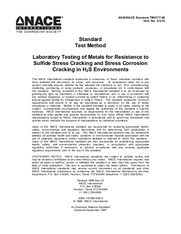 (PDF) Standard Test Method Laboratory Testing of Metals for Resistance ...