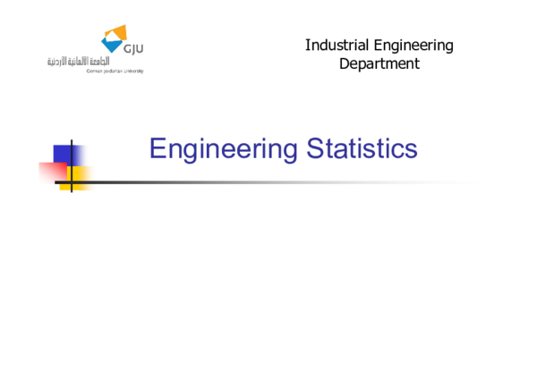 (PDF) Engineering Statistics