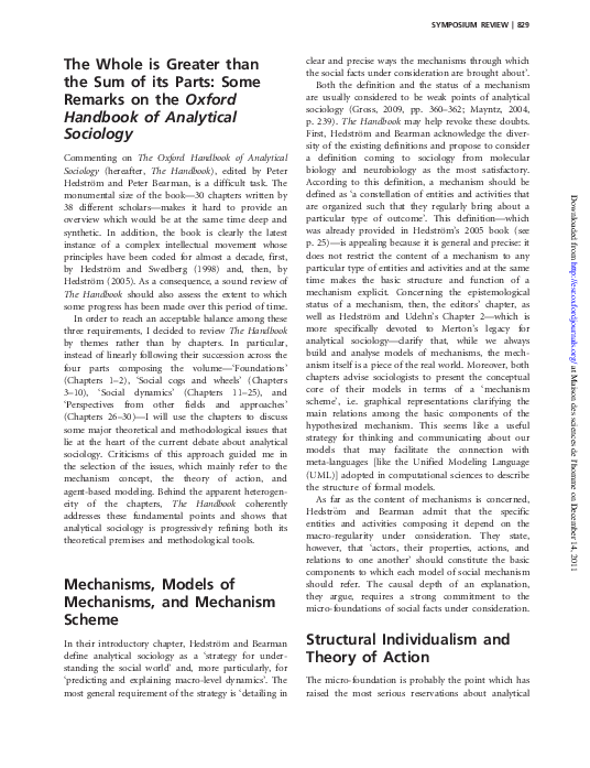 (PDF) The Whole is Greater than the Sum of its Parts: Some Remarks on ...