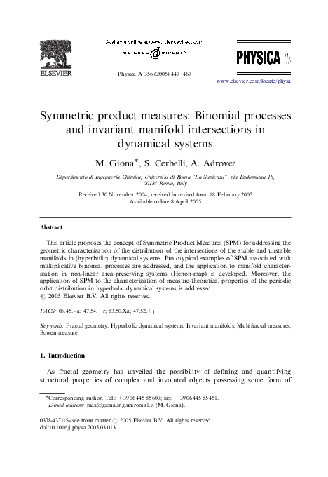 (PDF) Symmetric product measures: Binomial processes and invariant ...