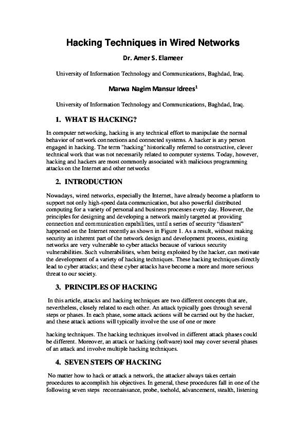 hacking techniques pdf