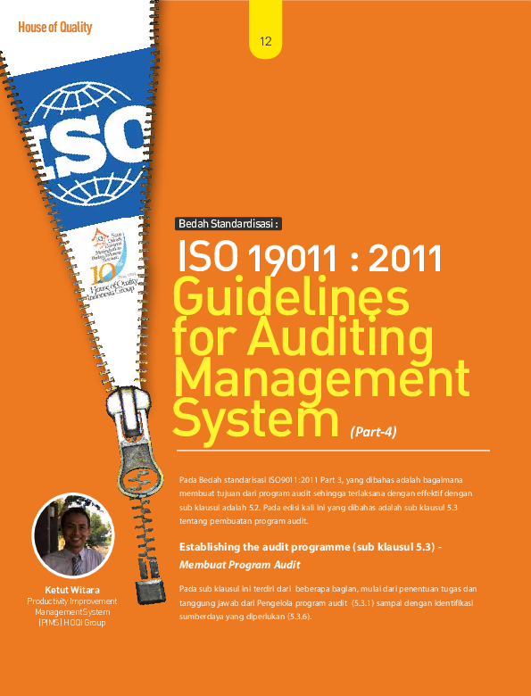 (PDF) ISO 19011 : 2011 guidelines for auditing Management System