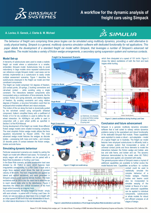 (PDF) A workflow for the dynamic analysis of freight cars using Simpack