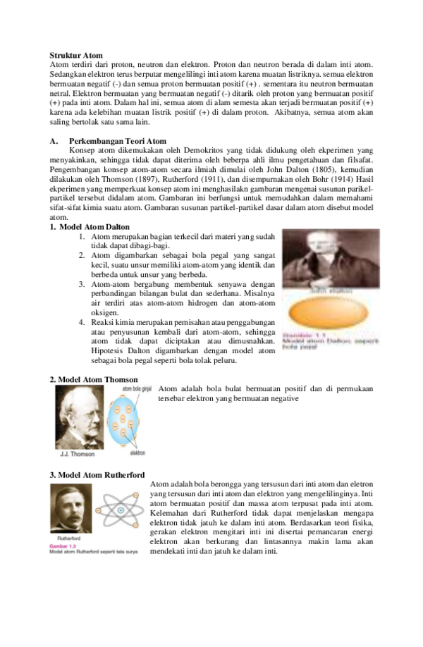 (DOC) Struktur Atom
