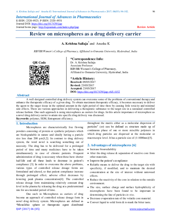 (PDF) International Journal of Advances in Pharmaceutics Review on ...