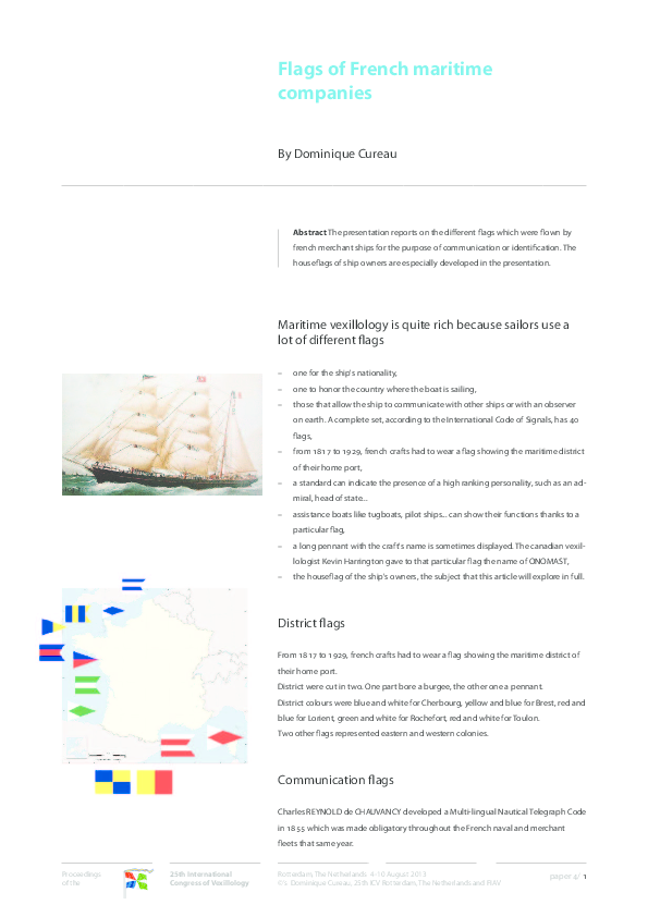 (PDF) Flags of French maritime companies