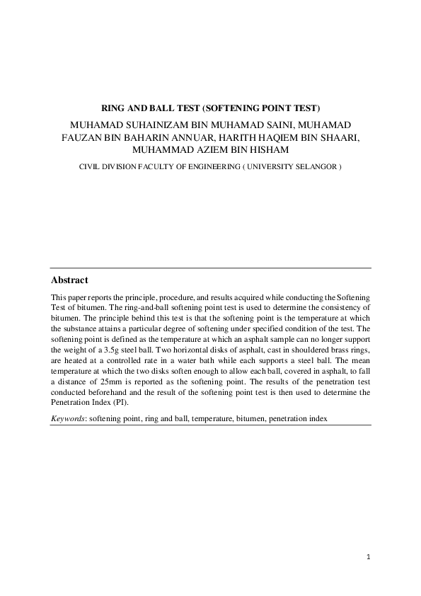 (DOC) RING AND BALL TEST