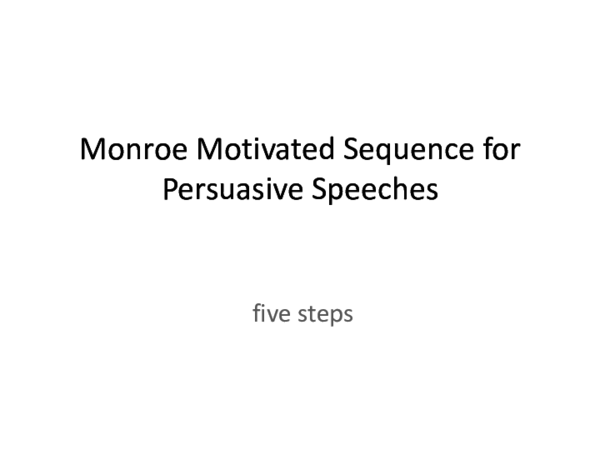 (PPT) Monroe Motivated Sequence