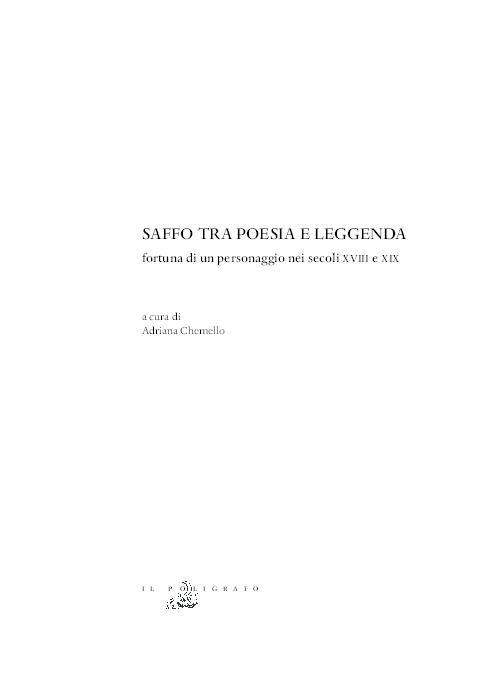 (PDF) Maria Fortuna, Saffo. Tragedia