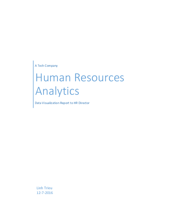 (PDF) Human Resources Analytics Data Visualization Report to HR Director