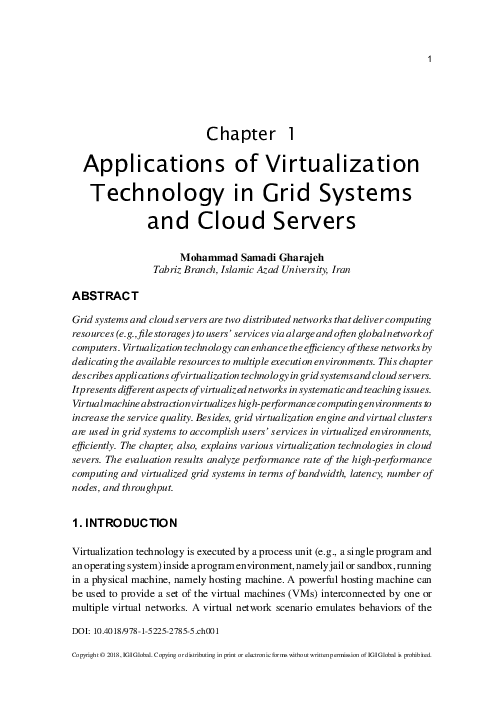 (PDF) Applications of Virtualization Technology in Grid Systems and ...