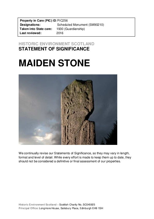 (PDF) Barnes, J. 2017. Maiden Stone. Statement of Significance ...