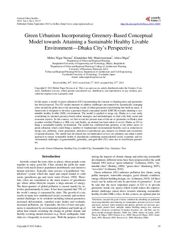 (PDF) Green Urbanism Incorporating Greenery-Based Conceptual Model ...