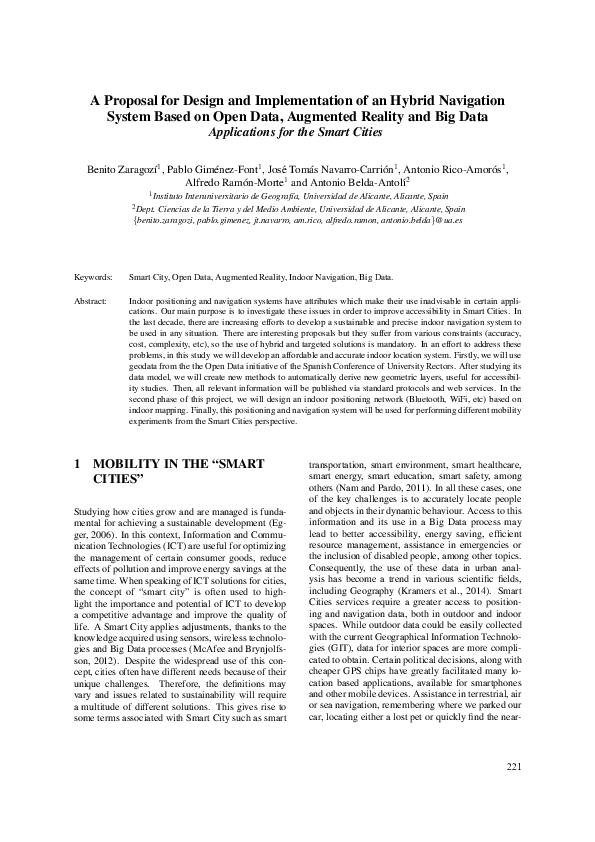 Pdf A Proposal For Design And Implementation Of An Hybrid Navigation System Based On Open Data