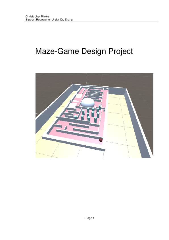 (DOC) Maze-Game Design Project