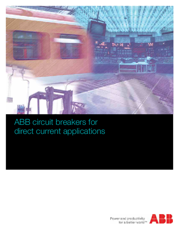 (PDF) ABB circuit breakers for direct current applications