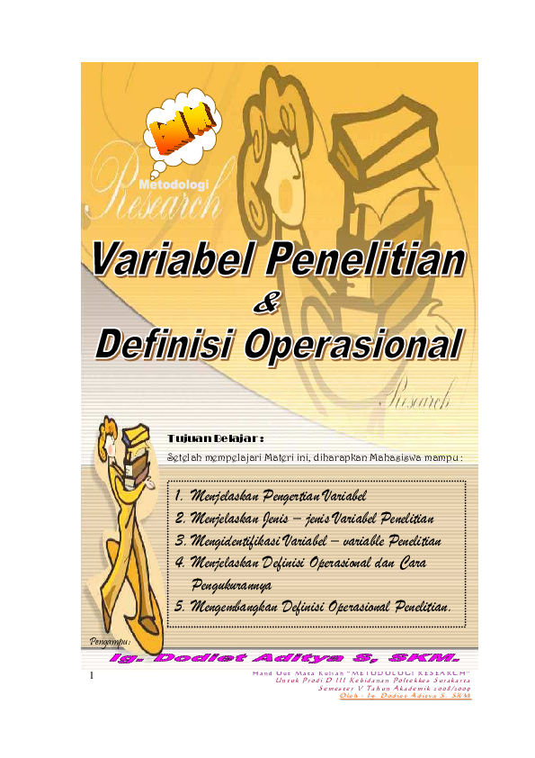 (PDF) Variable penelitian dan definisi operasional variable