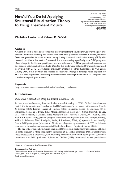 (PDF) How'd You Do It? Applying Structural Ritualization Theory to Drug ...