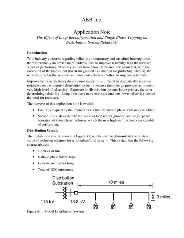 (PDF) The Effect of Loop Reconfiguration and Single Phase Tripping on ...
