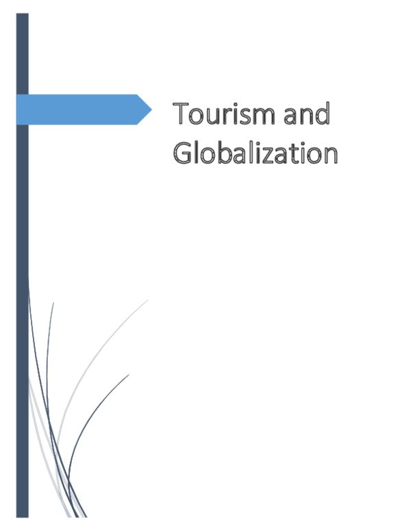 Pdf Tourism And Globalization
