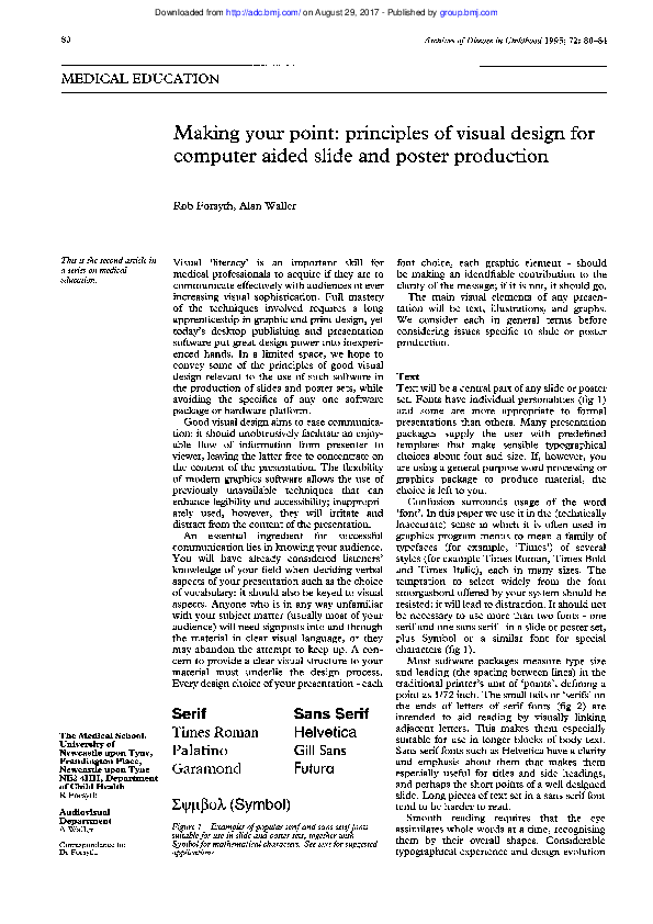 (PDF) Making your point: principles of visual design for computer aided ...
