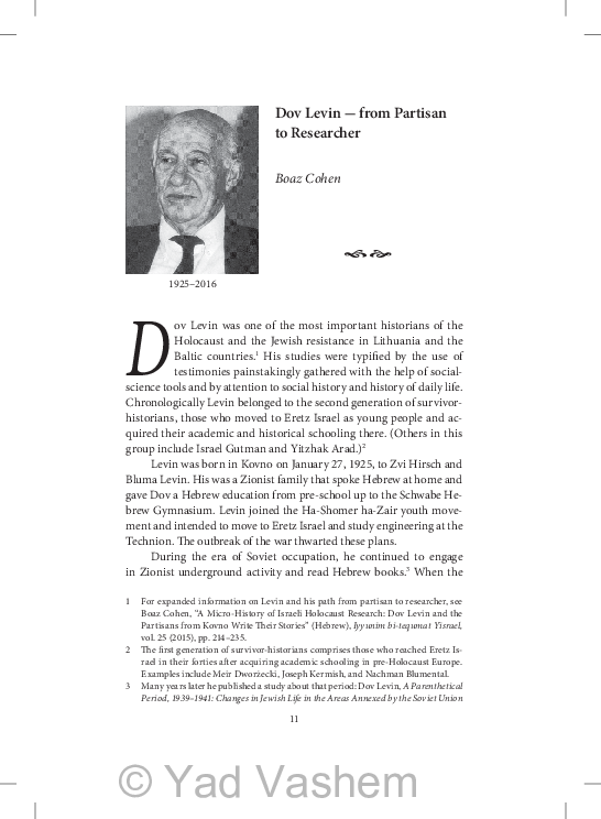 (PDF) Dov Levin — from Partisan to Researcher
