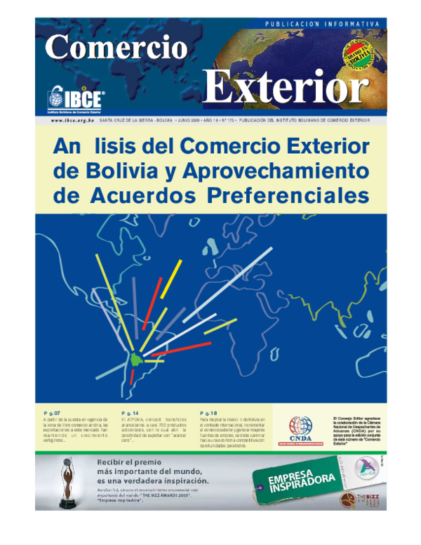 (PDF) Análisis del Comercio Exterior de Bolivia y Aprovechamiento de Acuerdos Preferenciales