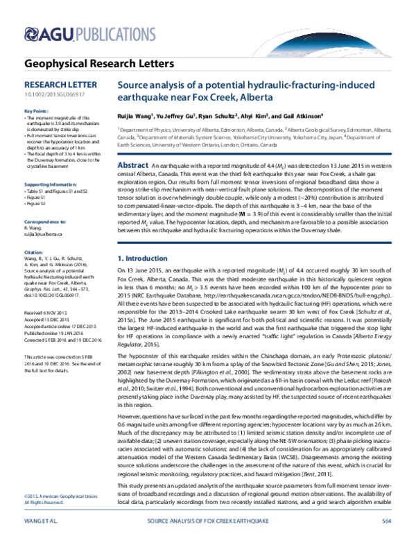 (PDF) Geophysical Research Letters Source analysis of a potential ...