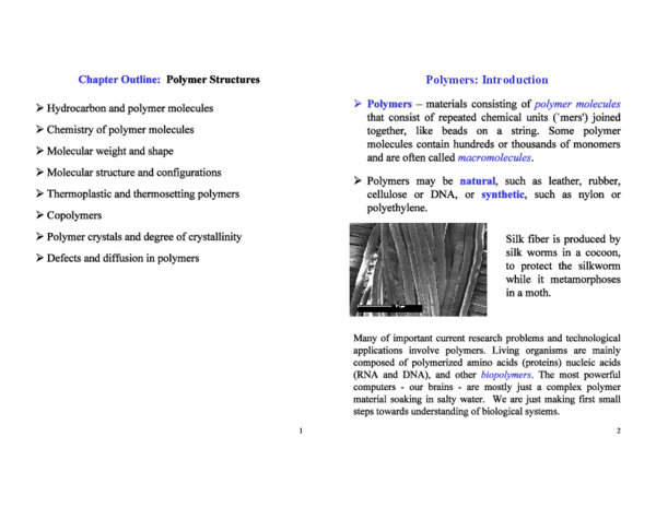 (PDF) Polymers: Introduction