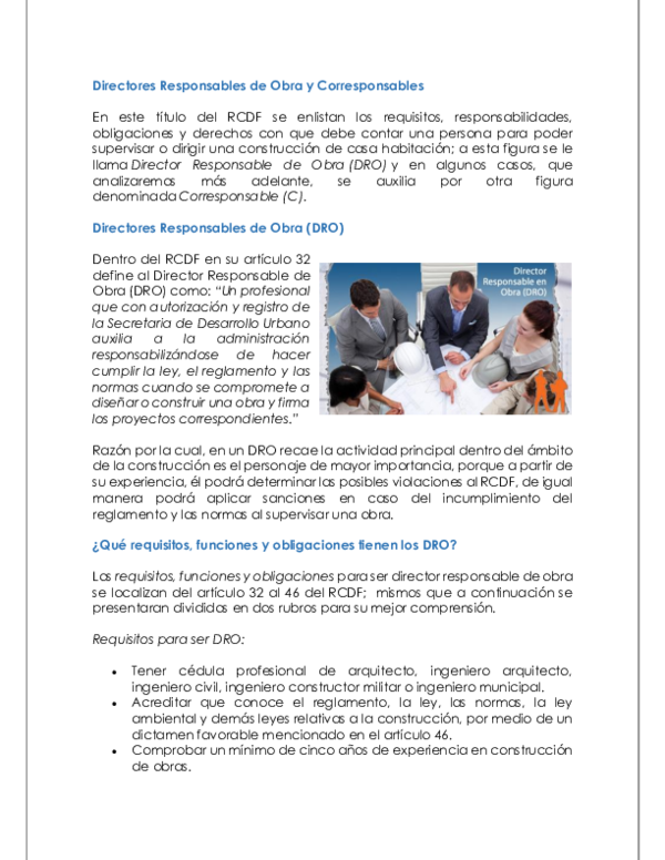 (DOC) Directores Responsables de Obra y Corresponsables
