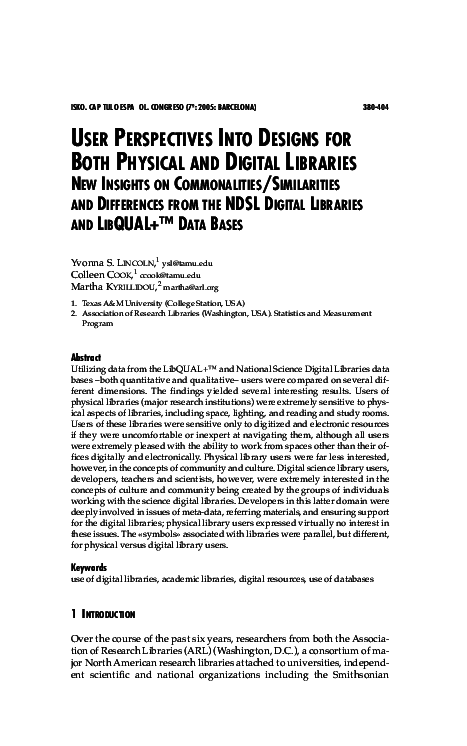 (PDF) User perspectives into designs for both physical and digital ...