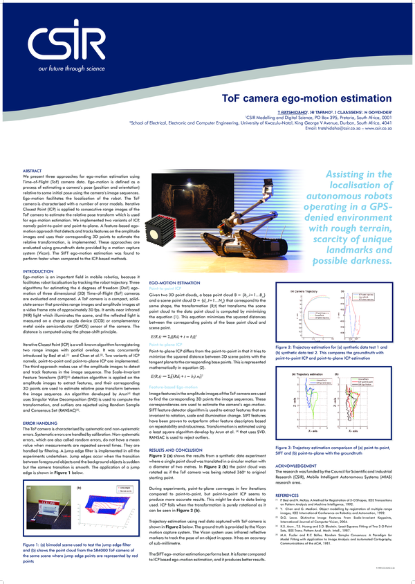 (PDF) ToF camera ego-motion estimation