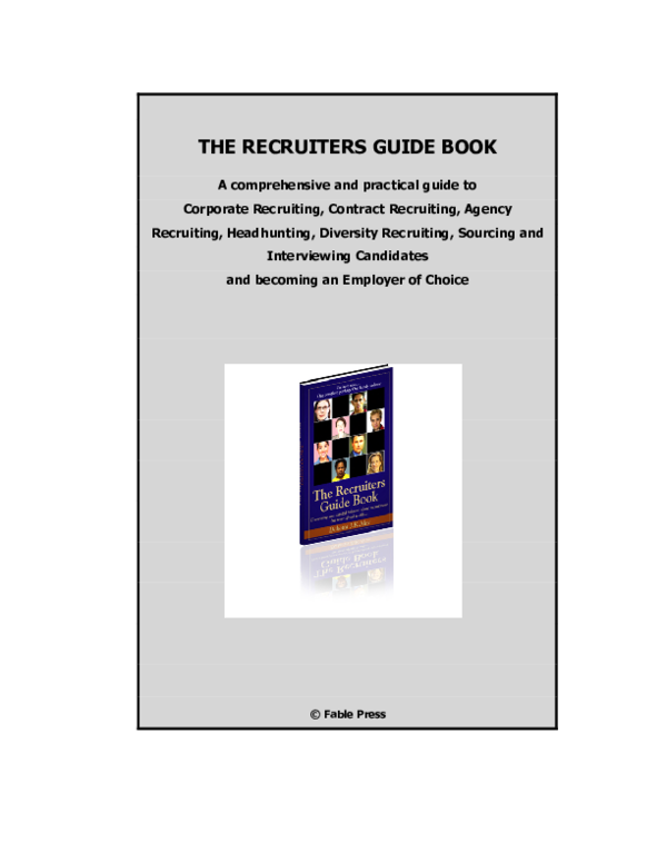 (PDF) THE RECRUITERS GUIDE BOOK A comprehensive and practical guide