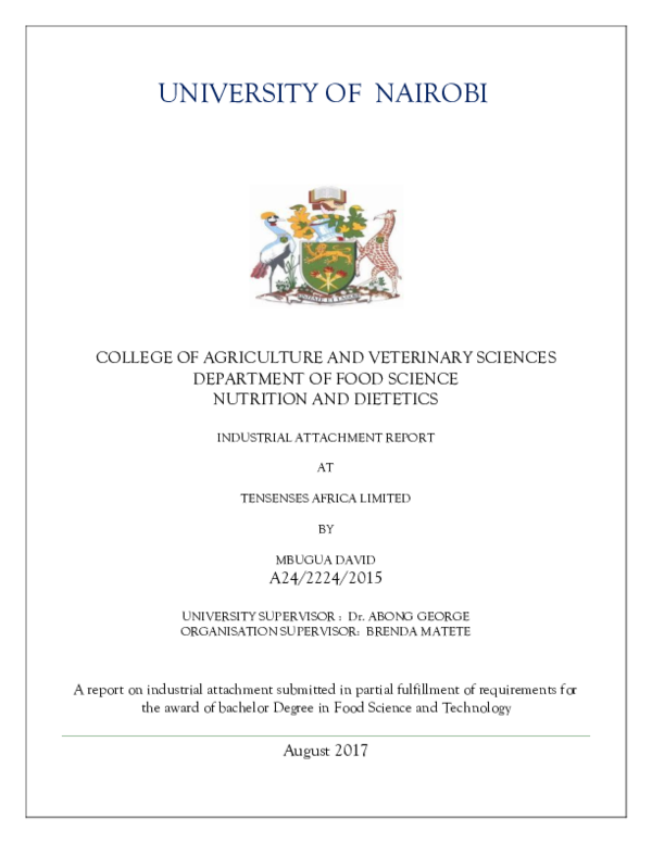 (DOC) INDUSTRIAL ATTACHMENT REPORT